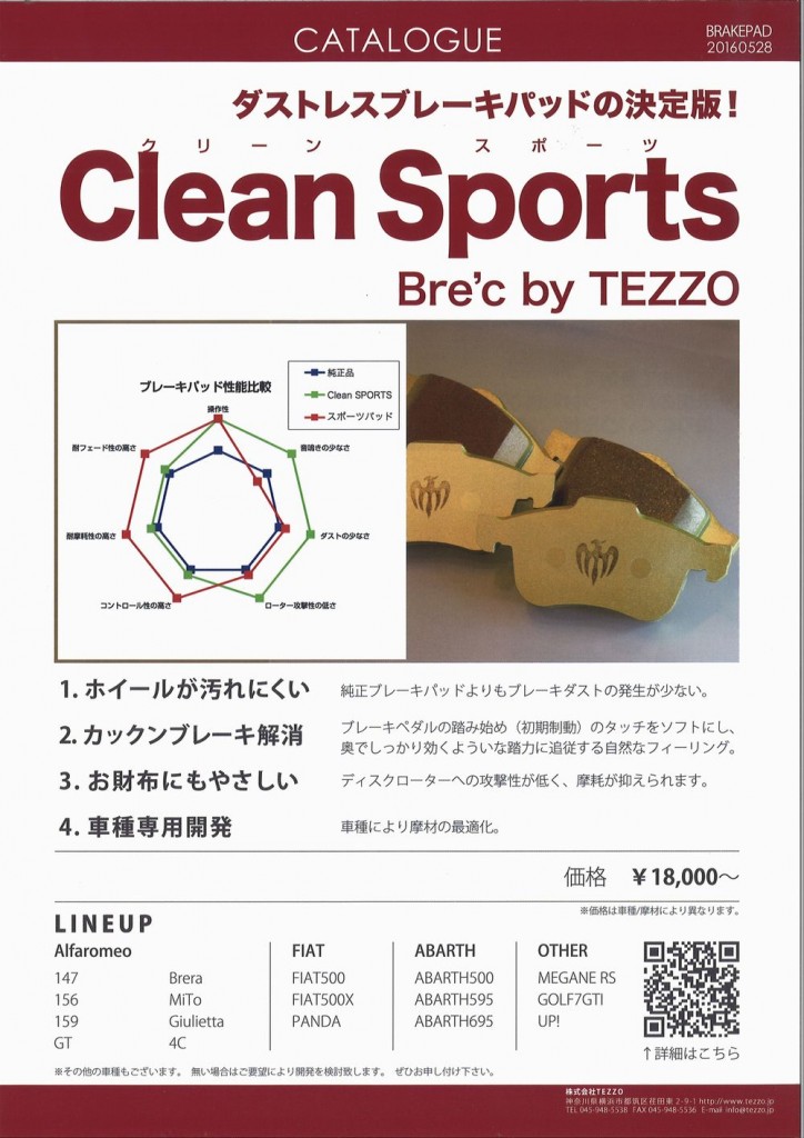 TEZZOパーツ取扱店 ～アバルト東京～ | TEZZOブログ